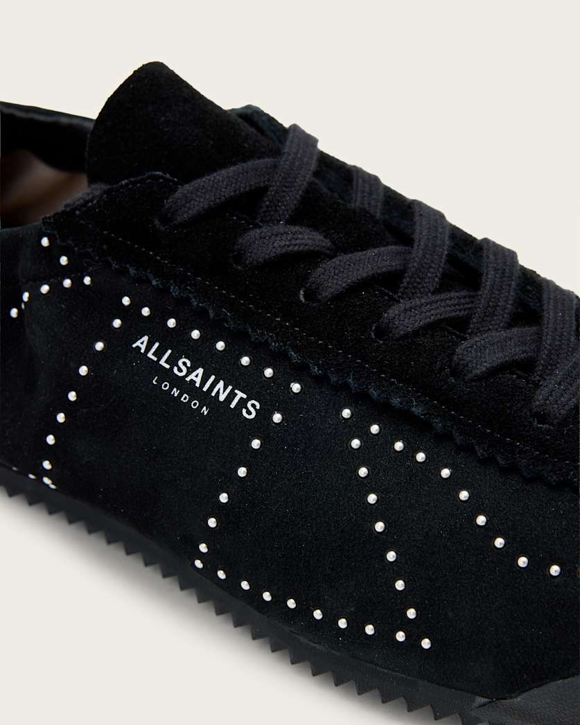 Kenny Studded Leather Runner Trainers Black | ALLSAINTS
